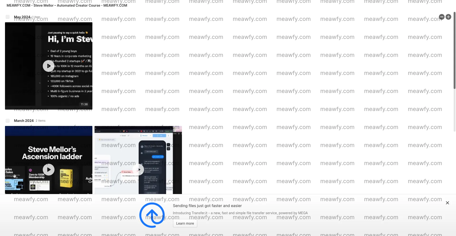 Steve Mellor – Automated Creator Course - 8.317 GB Mega Folder | Meawfy