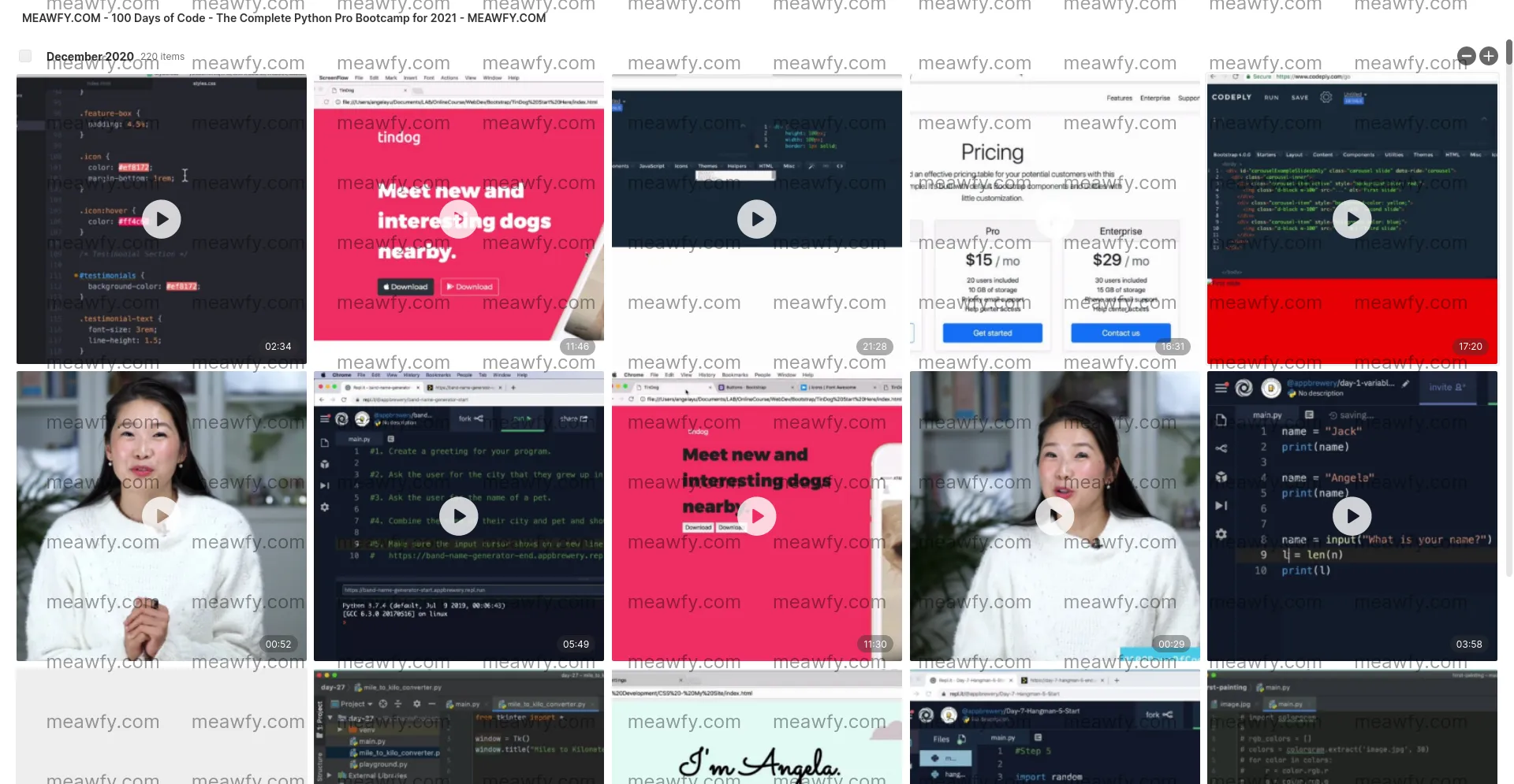 100 Days Of Code - The Complete Python Pro B… - 12.01 GB Mega Folder | Meawfy